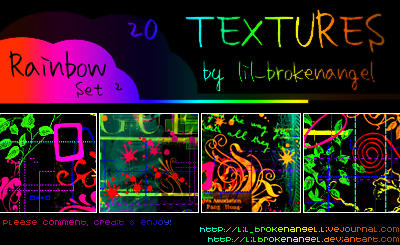 Textures - Rainbow Set 2 by lilbrokenangel on DeviantArt