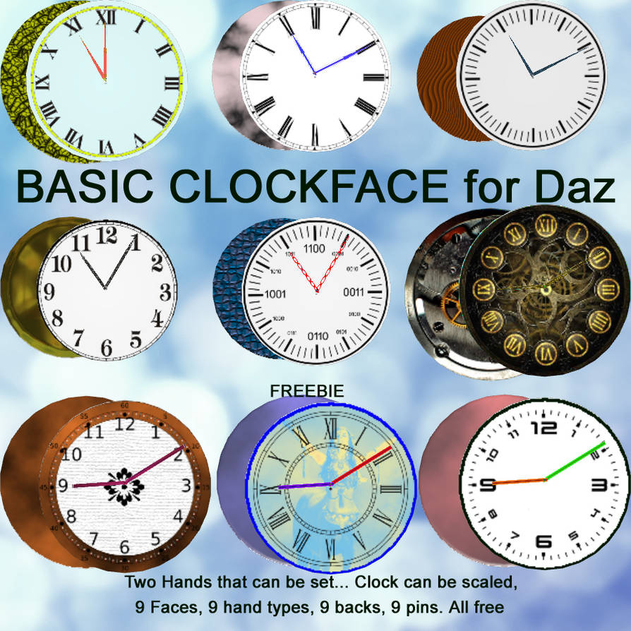 My Clockface Freebie by IansOrigami on DeviantArt