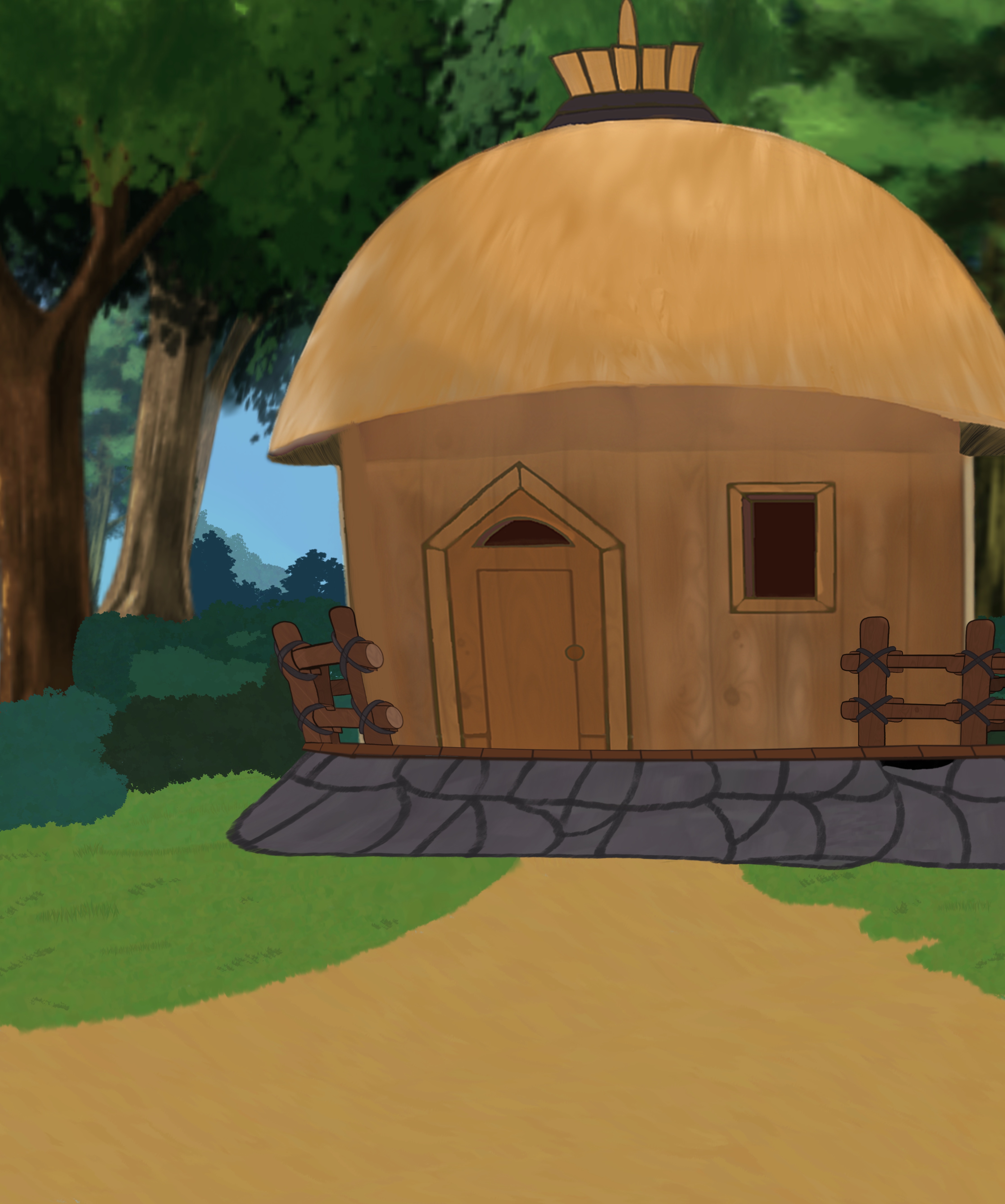 My First Background (Knothole Village) by CJthechillsonicfan on DeviantArt