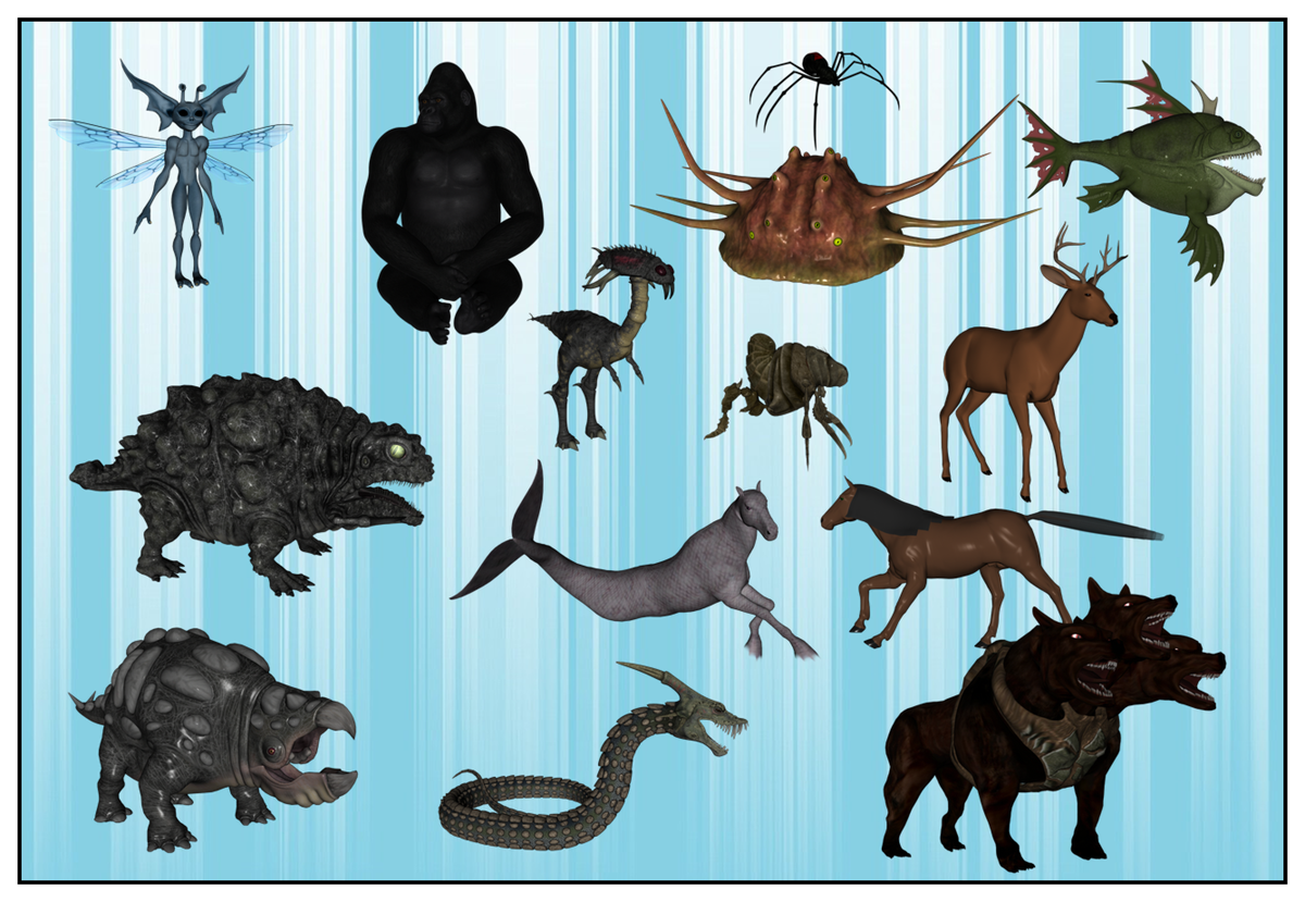 Creatures Collection For Comipo by Lady-Aurora-Moon on DeviantArt