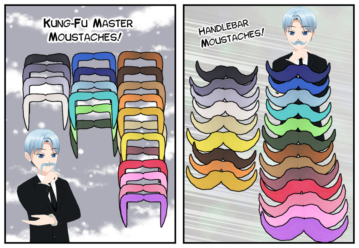 Moustaches set for Comipo by Lady-Aurora-Moon on DeviantArt