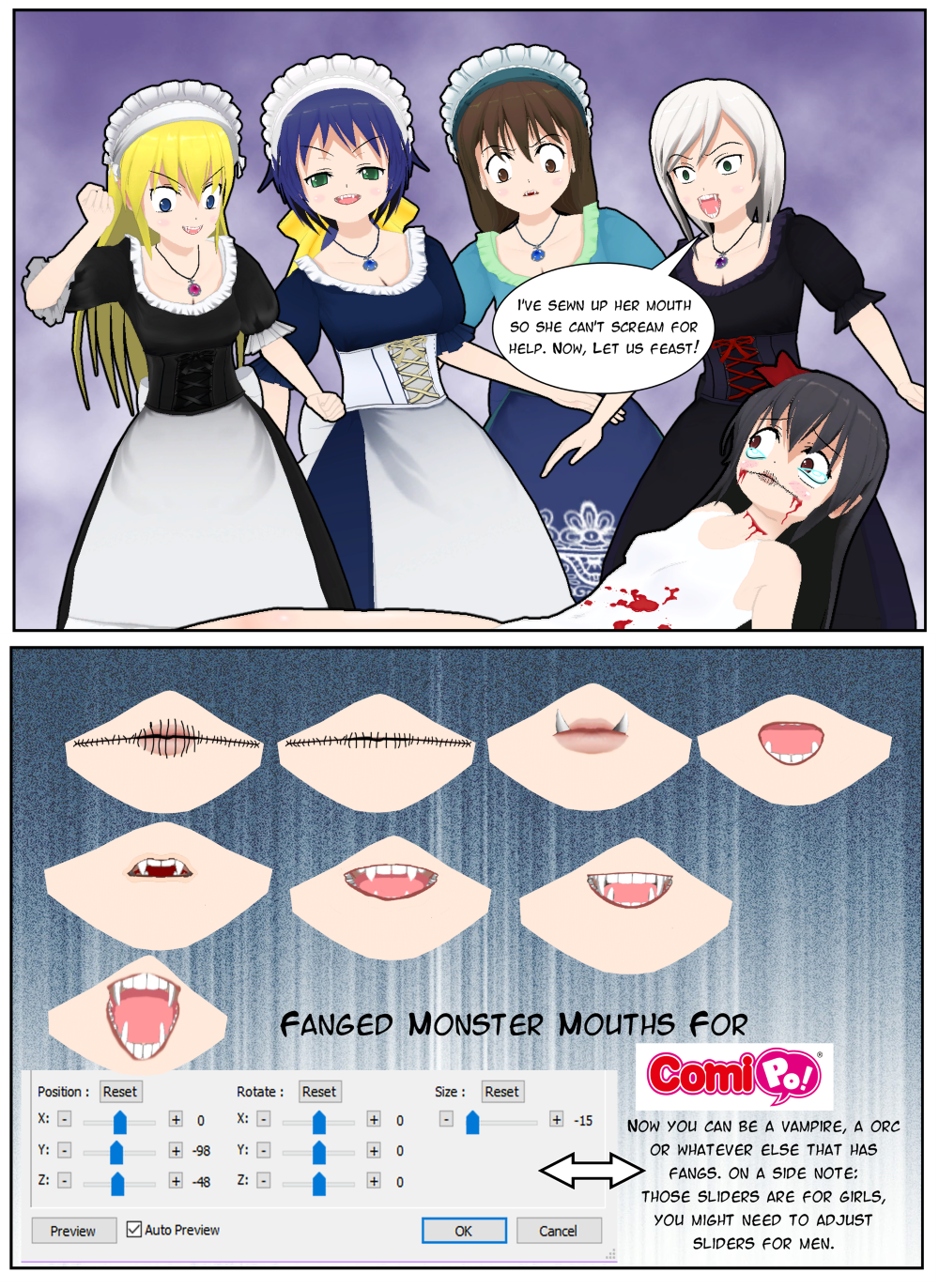 Fanged Monster Mouths For Comipo! by Lady-Aurora-Moon on DeviantArt