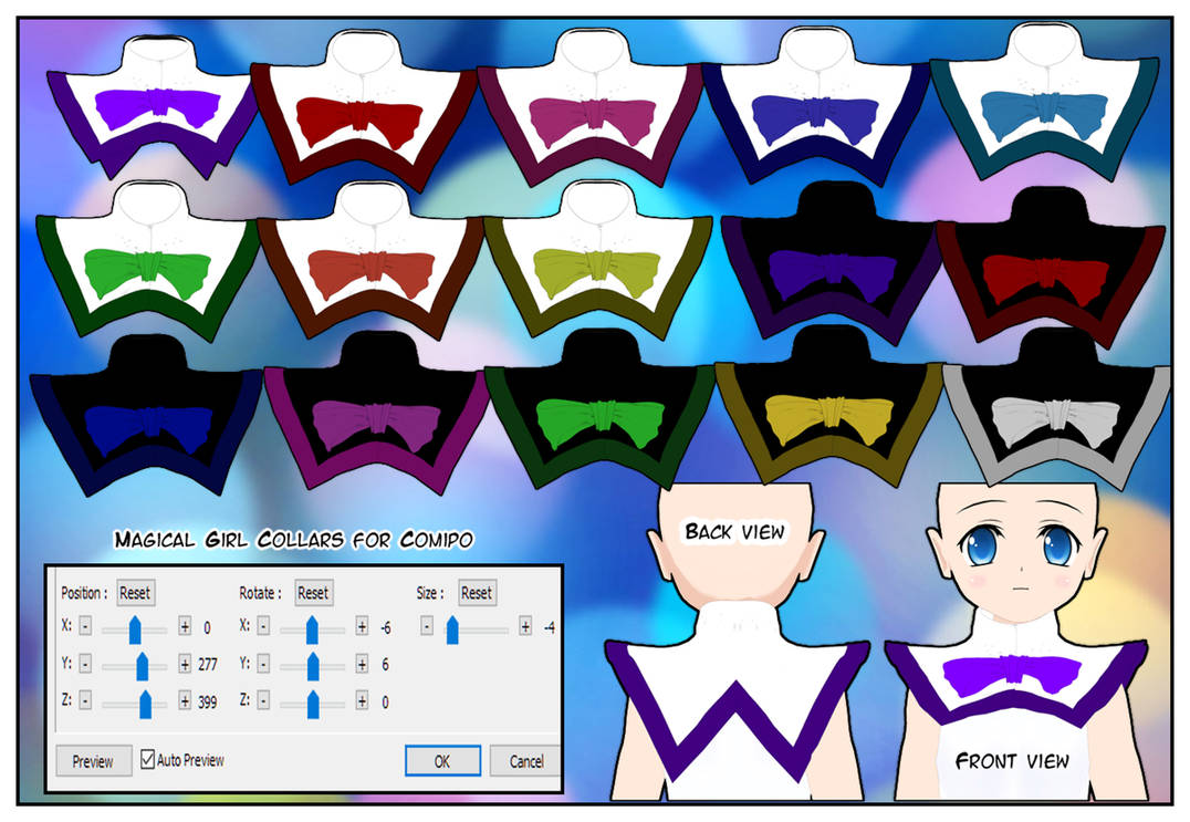 Magical Girl Collars for Comipo by Lady-Aurora-Moon on DeviantArt