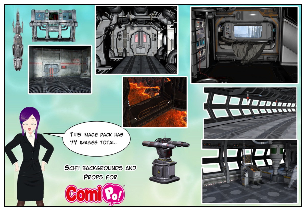Scifi backgrounds and props for Comipo by Lady-Aurora-Moon on DeviantArt