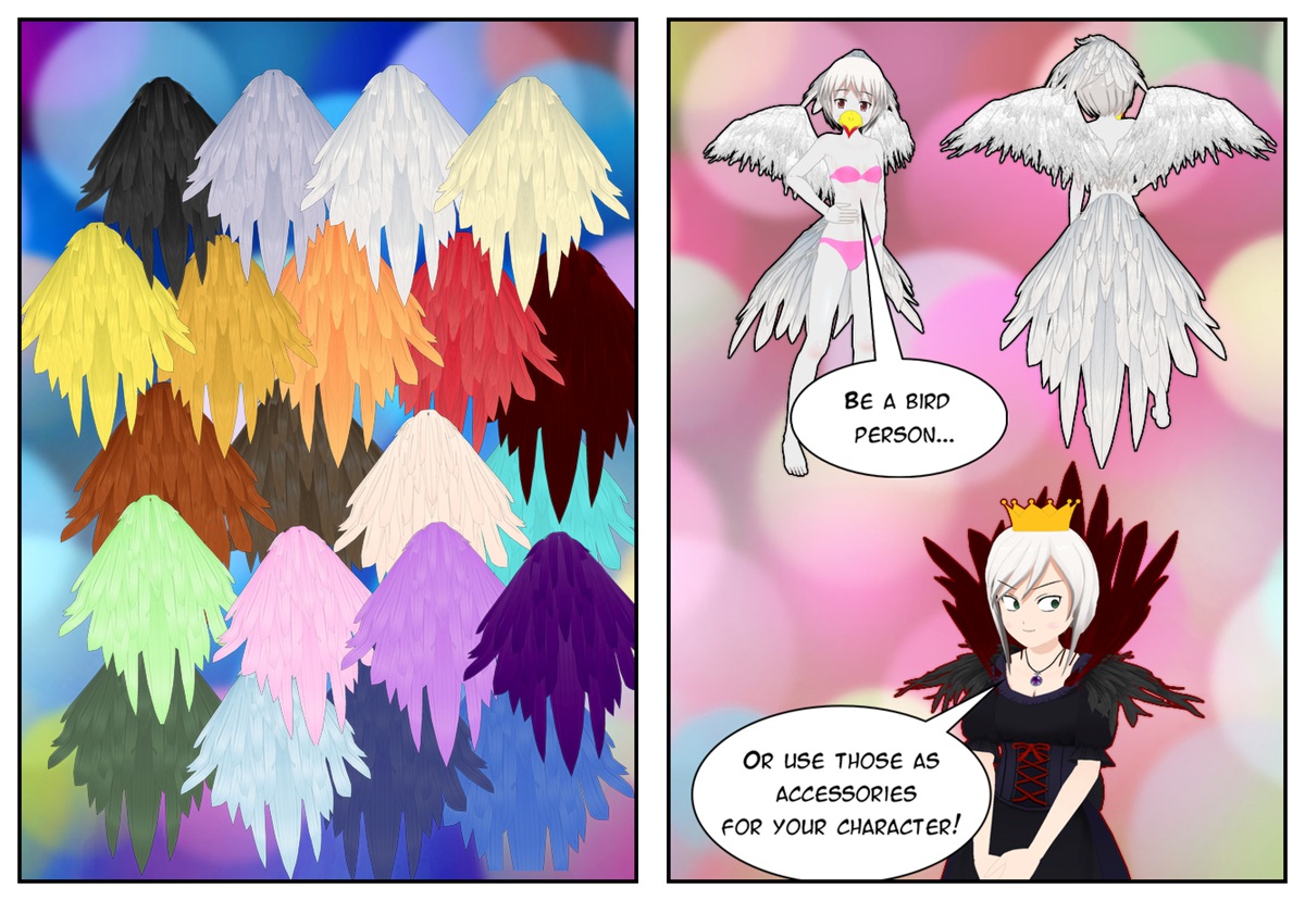 Feathered Tails for Comipo by Lady-Aurora-Moon on DeviantArt