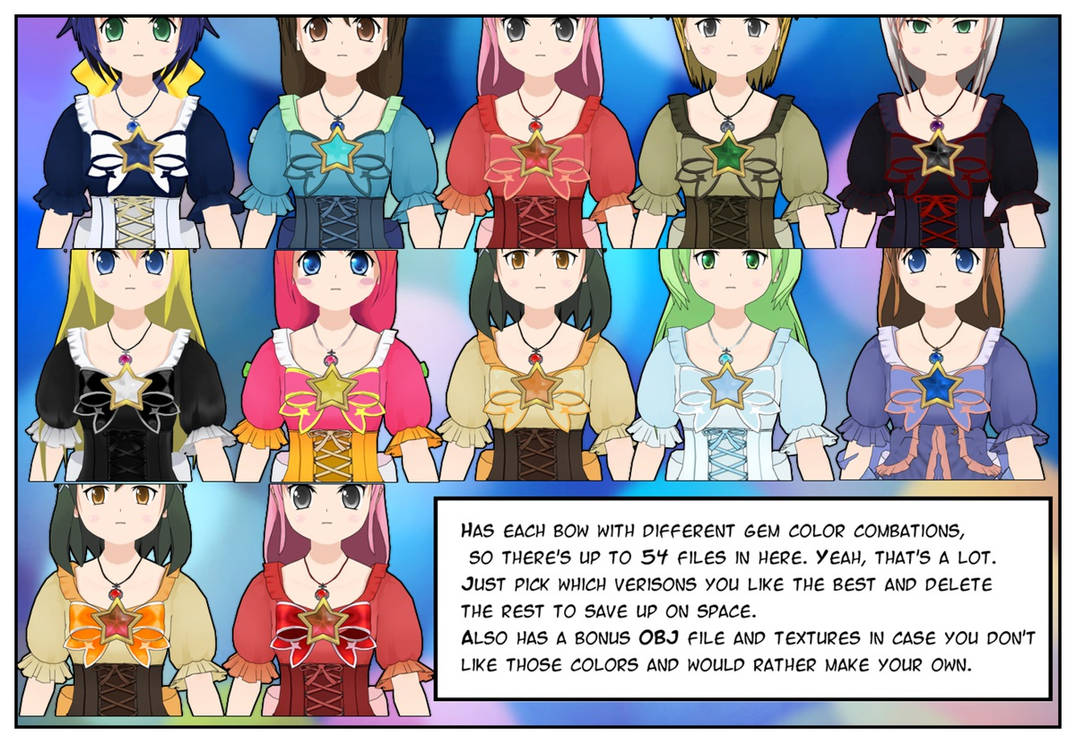 Magical Bows for Comipo by Lady-Aurora-Moon on DeviantArt