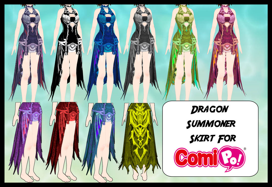 Dragon Summoner Skirts For Comipo by Lady-Aurora-Moon on DeviantArt