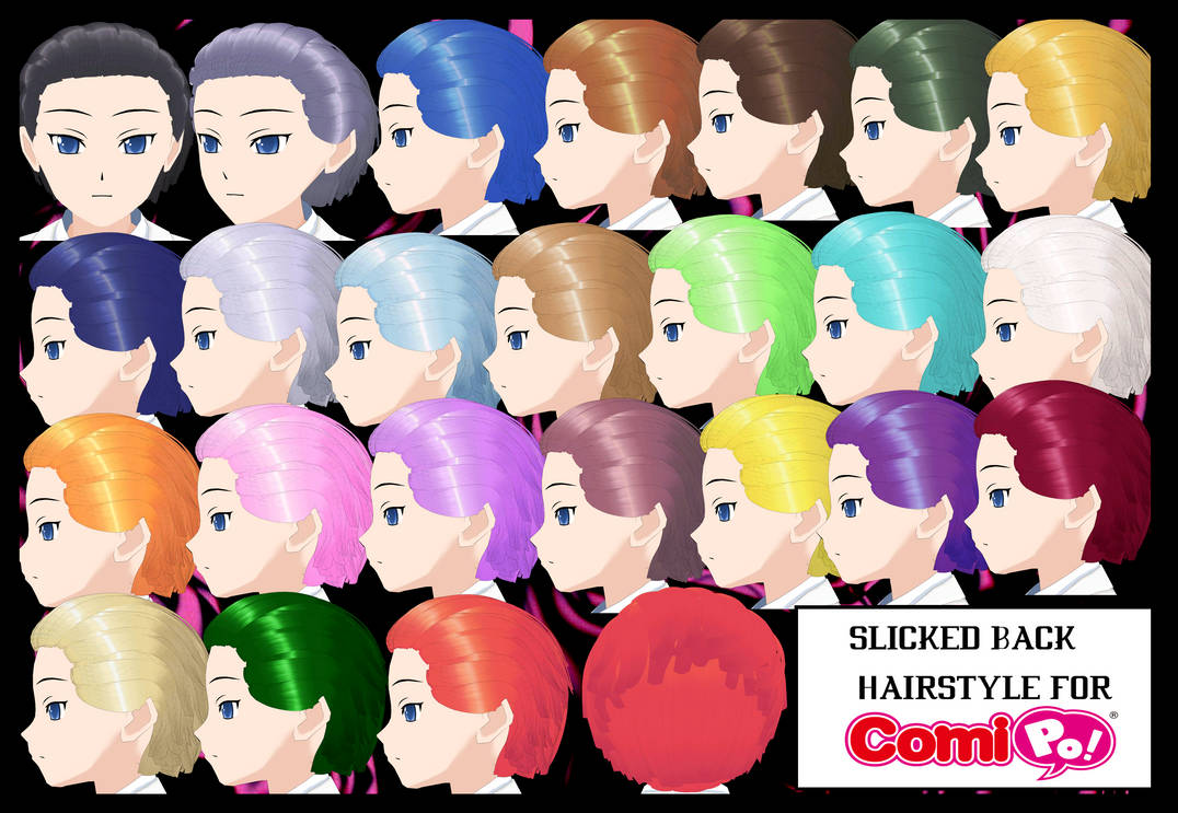 Slicked Back Hair For Comipo by Lady-Aurora-Moon on DeviantArt