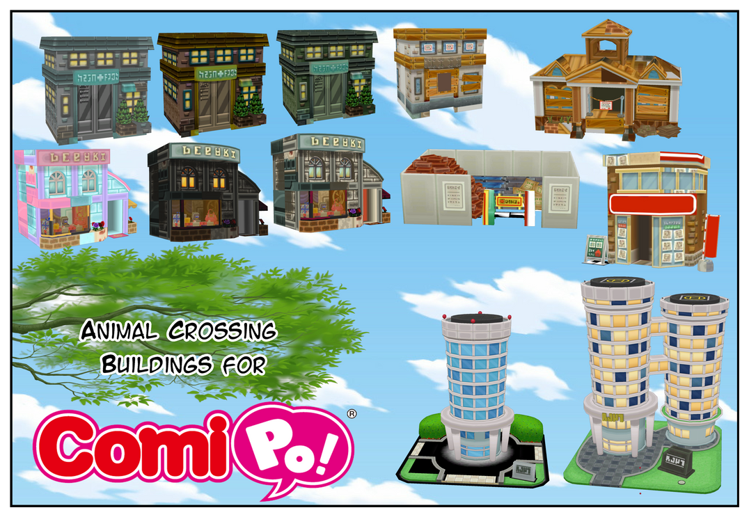 Animal Crossing Buildings for Comipo Progam by Lady-Aurora-Moon on ...