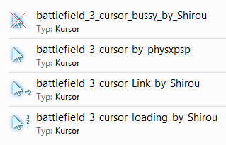 Battlefield 3 cursor + Additional Cursors by SoNiC4000 on DeviantArt