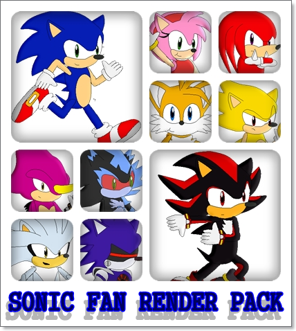 Sonic Fan Render Pack by SSonicTheHedgehog on DeviantArt