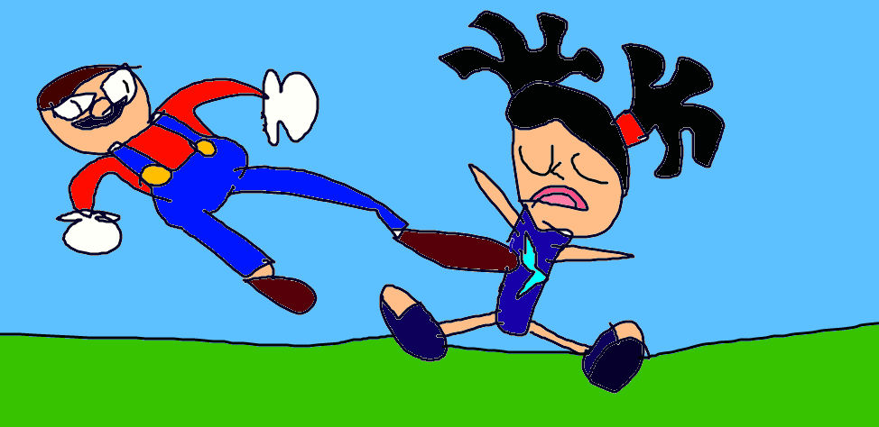 Mario vs sarah by ZackLuvic on DeviantArt