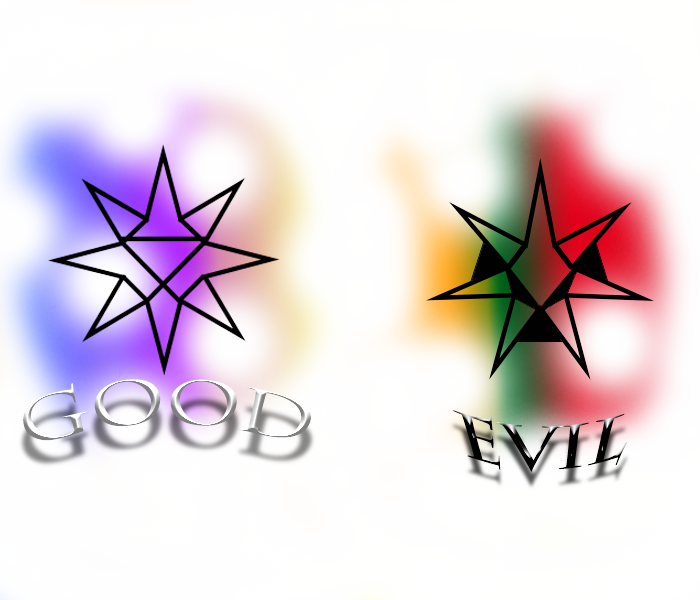 Symbols of Good and Evil by victorialampini on DeviantArt