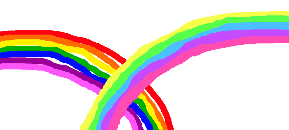 two rainbows by user15432 on DeviantArt