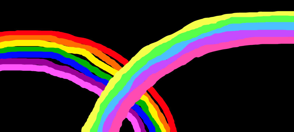 two rainbows by user15432 on DeviantArt