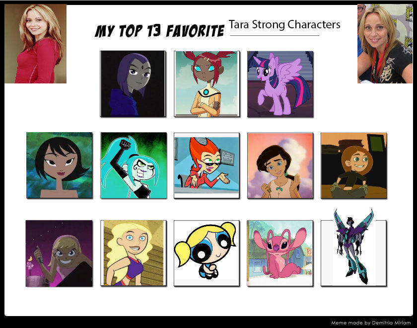 My Top 13 Favorite Tara Strong Characters by dark-kunoichi92 on DeviantArt