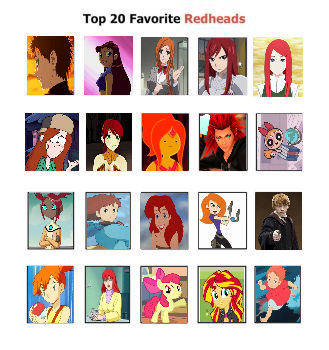My Top 20 Favorite Redheads by dark-kunoichi92 on DeviantArt