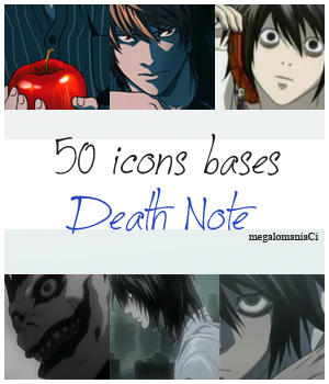 50 icons bases Death Note by megalomaniaCi on DeviantArt