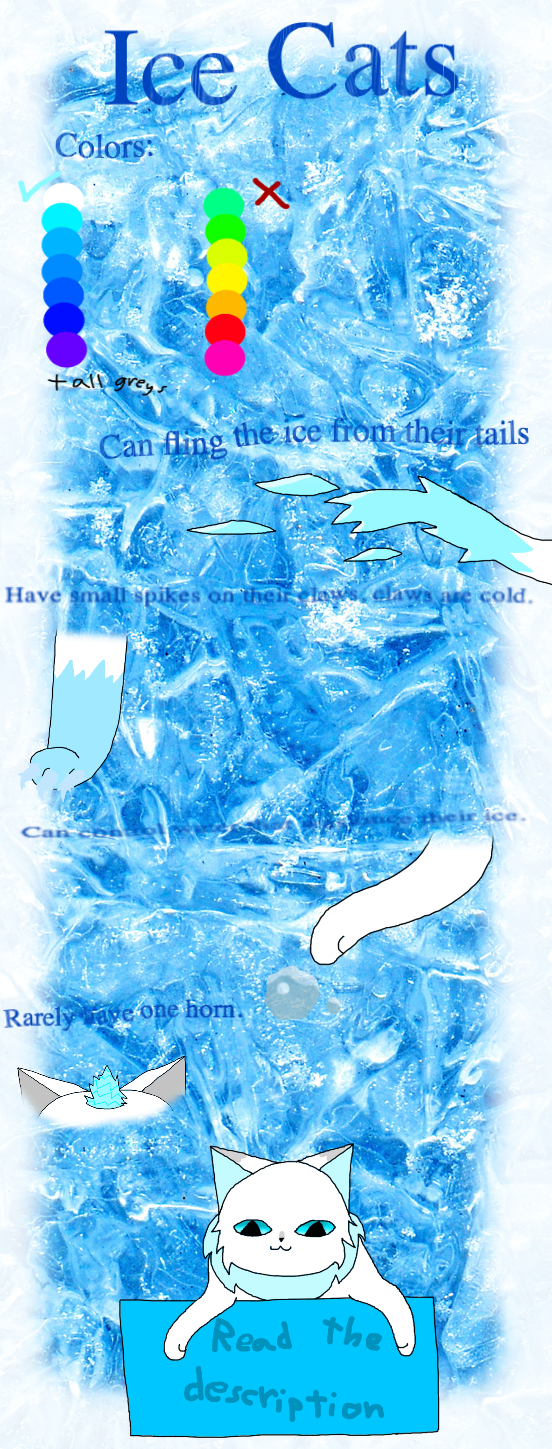 Ice Cats Info Sheet *CLOSED SPECIES* OLD by BananaNerd on DeviantArt