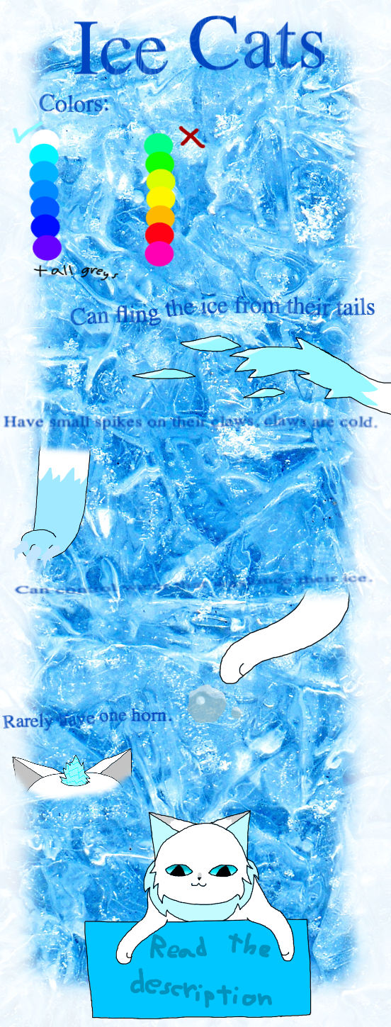 Ice Cats Info Sheet *CLOSED SPECIES* OLD by BananaNerd on DeviantArt