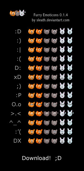Furry Emoticons 0.1.4 by Sleath on DeviantArt