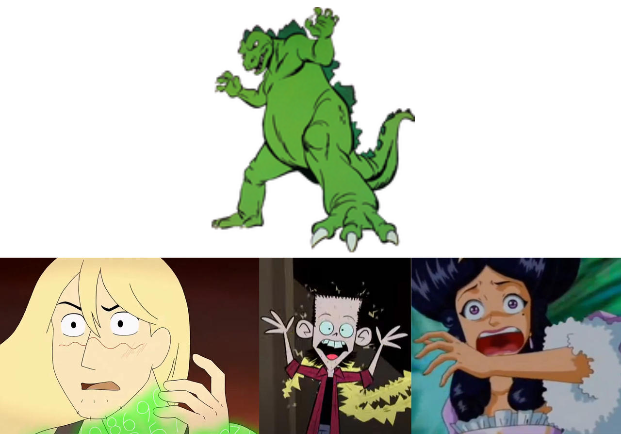 Godzilla Is Angry At Simon Terrence And Mandy B by mergenthalerTim on ...