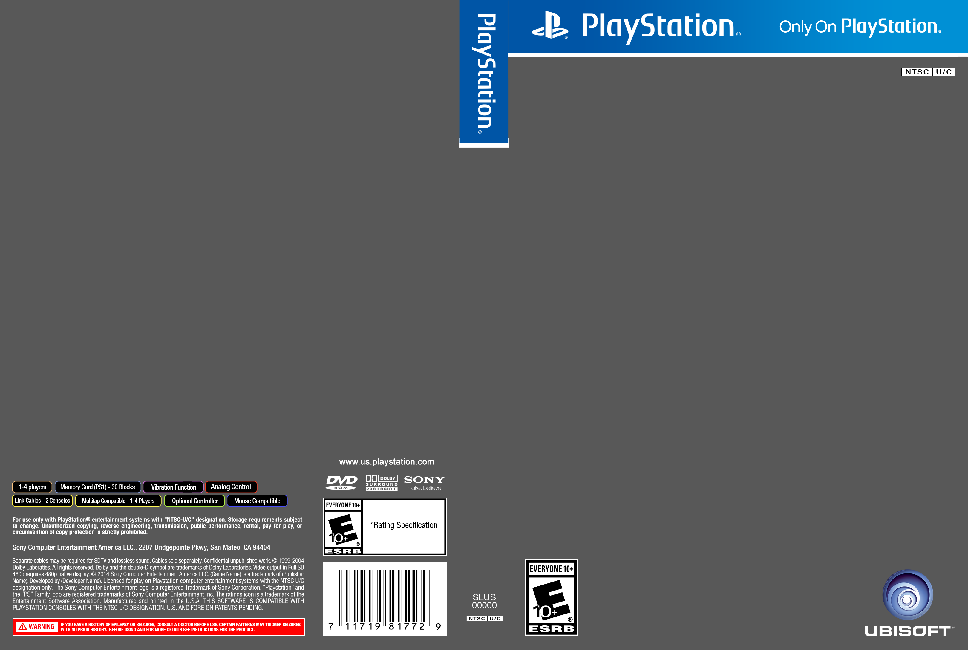 PSOne Cover Template By ETSChannel On DeviantArt
