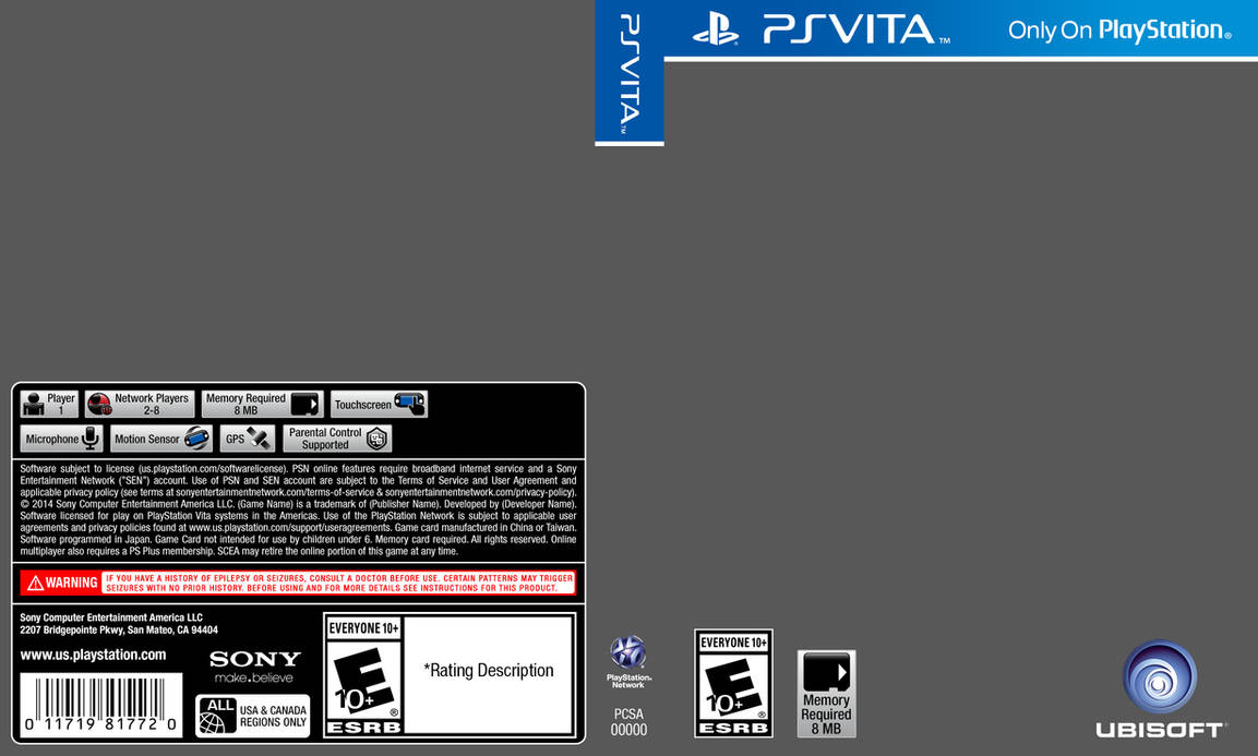 PSVita Cover Template By ETSChannel On DeviantArt