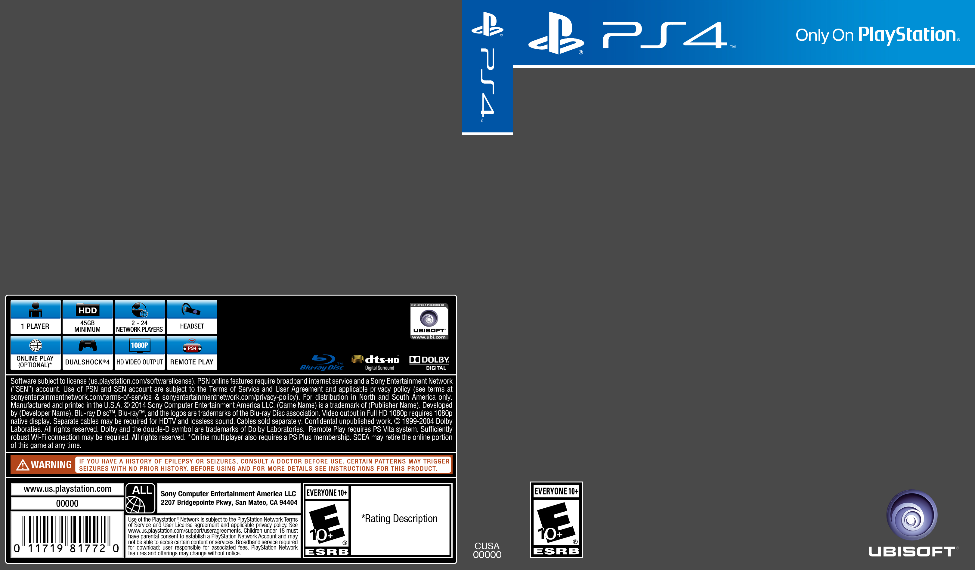 Ps4 Cover Template Psd Card Template Ps4 Cover Template Psd Card Template