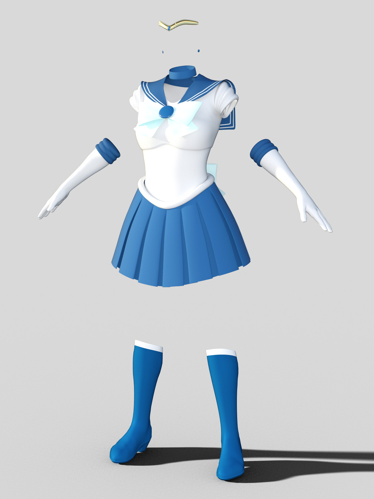 Sailor Mercury Cosplay Costume Iray Materials By Amyaimei On Deviantart