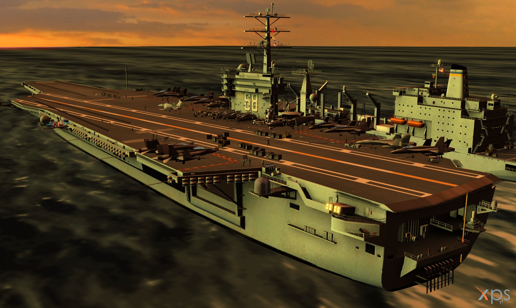 USS Nimitz Aircraft Carrier for XPS (posable) 2.3 by Haganeya on DeviantArt