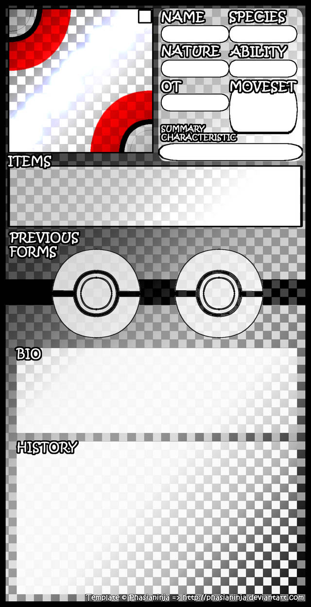 Pokebio Blank Template by Phasianinja on DeviantArt
