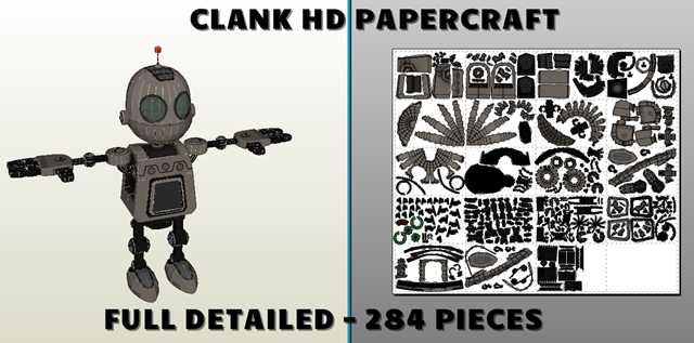 Ratchet and Clank - Clank Pepakura Papercraft (A3) by SmakkoHooves on ...