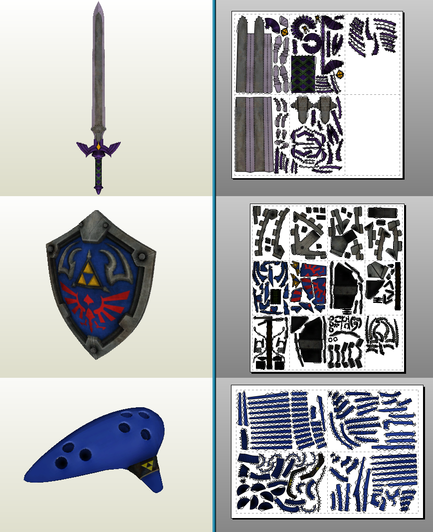 Legend of Zelda - Link Object HD Pepakura Pack by SmakkoHooves on ...