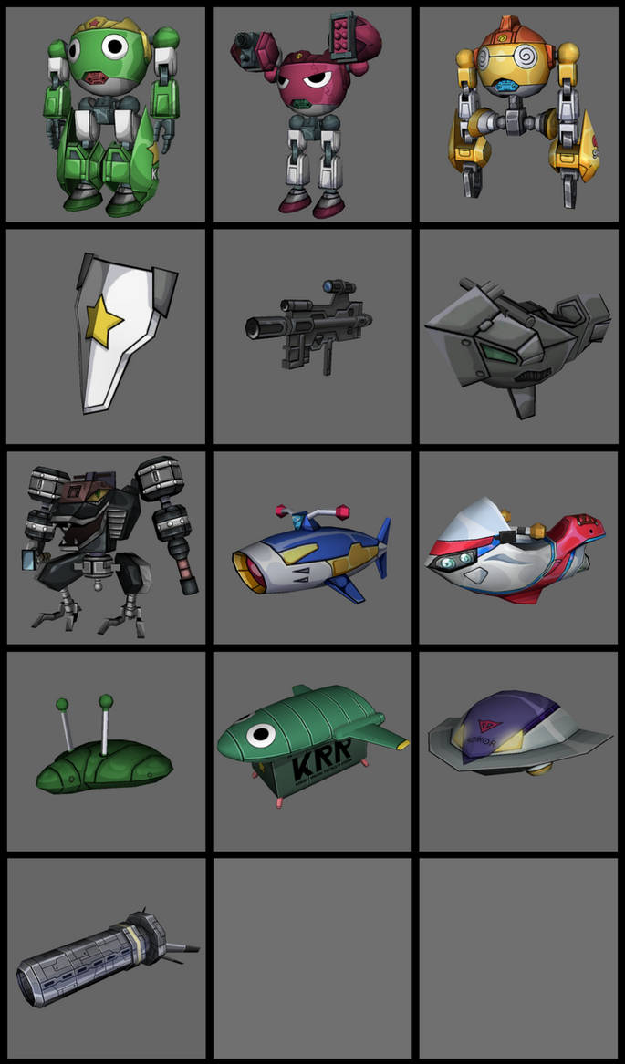 Keroro 3d Models Pack3 - Robots, Veicles, Ships by SmakkoHooves on ...