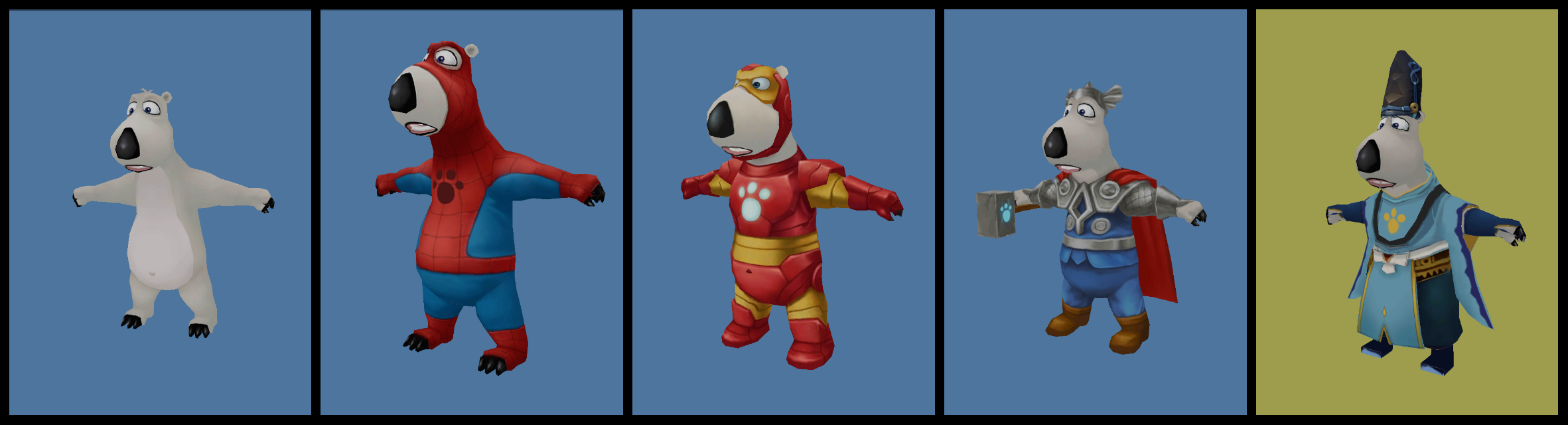 Bernard The Bear 3D model with Costumes by SmakkoHooves on DeviantArt