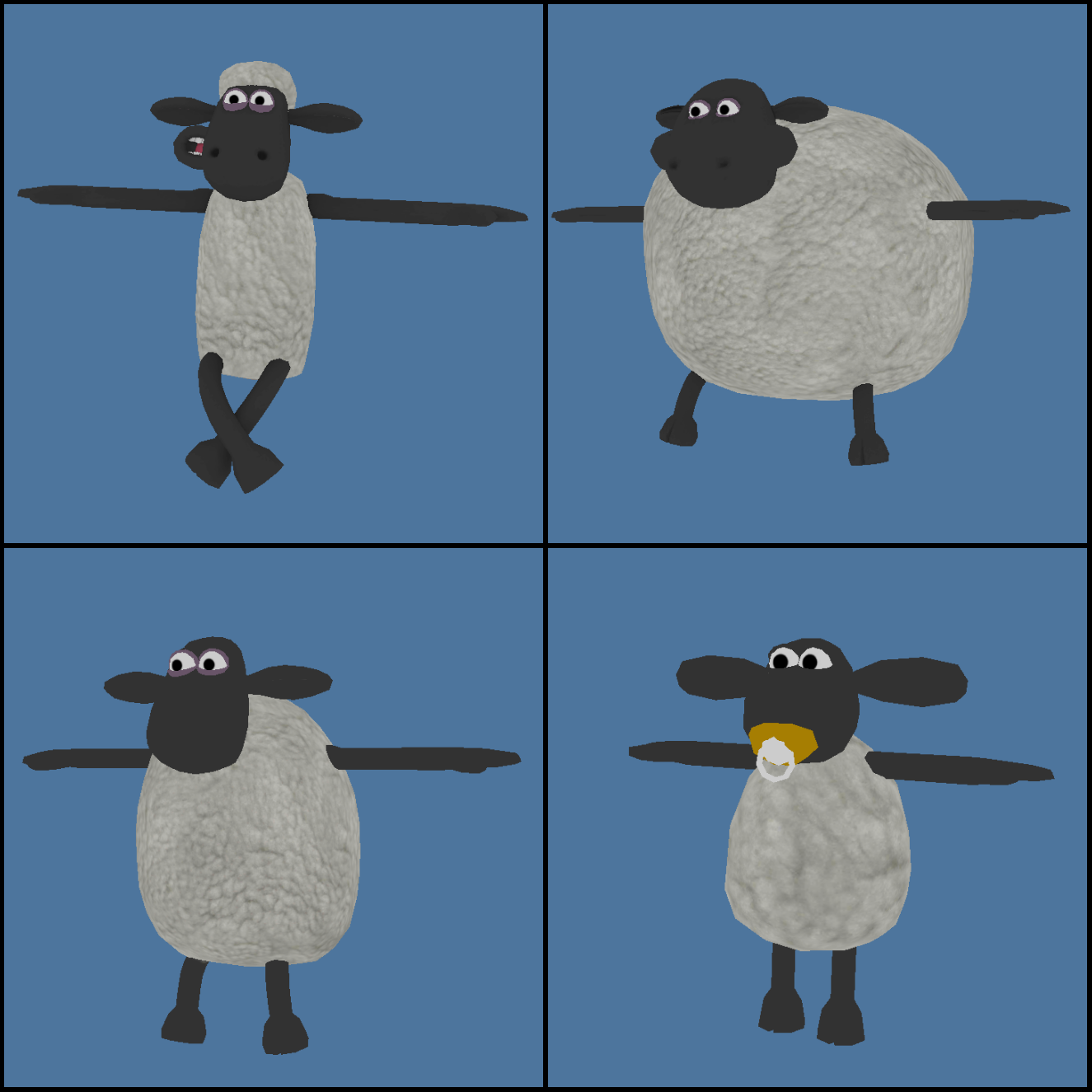 Shaun Sheep 3D Characters by SmakkoHooves on DeviantArt