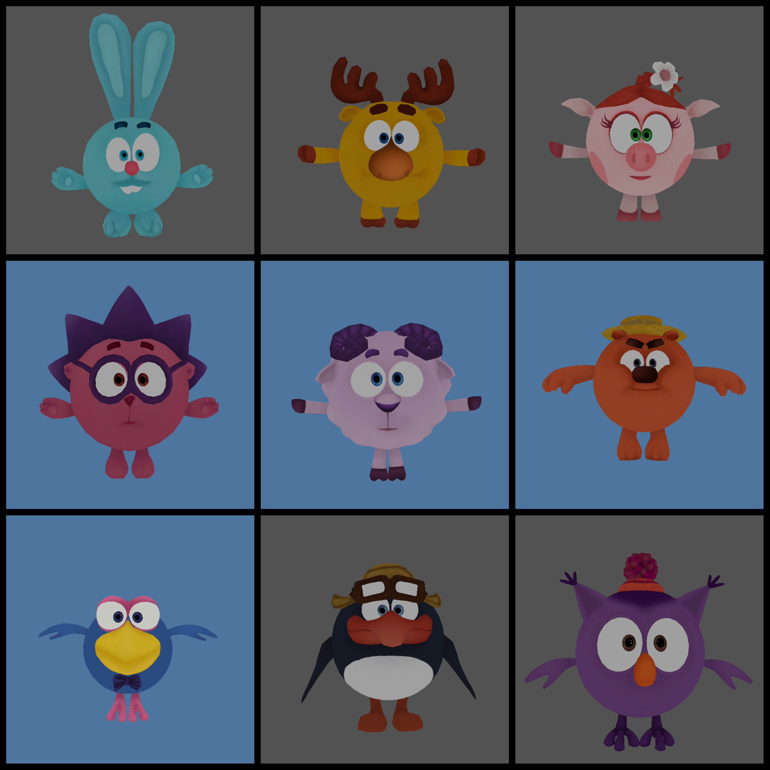 3D Kikoriki model - Character Pack by SmakkoHooves on DeviantArt