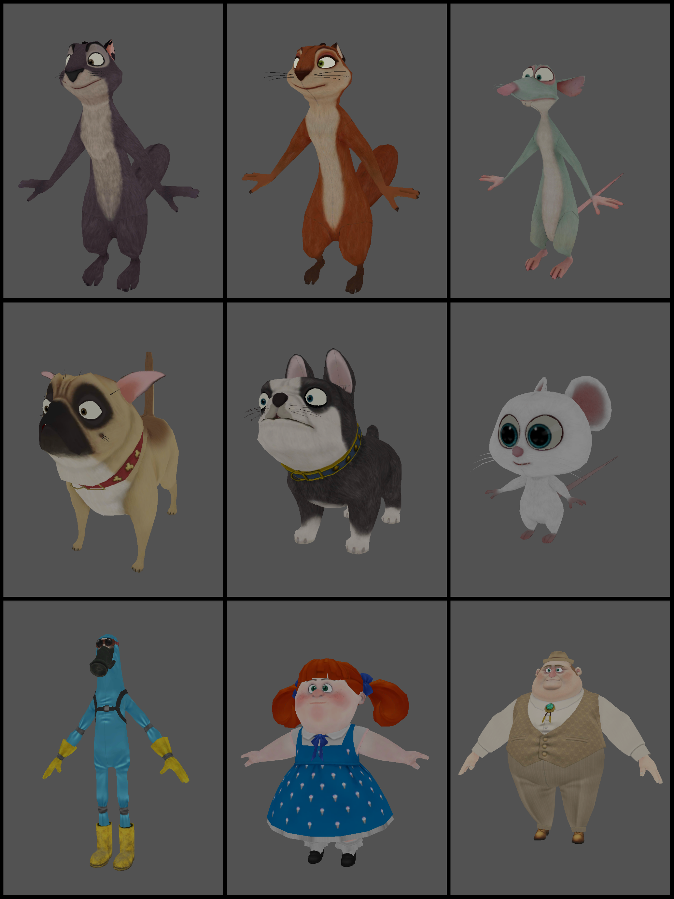 3D Model Pack - NUT JOB Movie by SmakkoHooves on DeviantArt