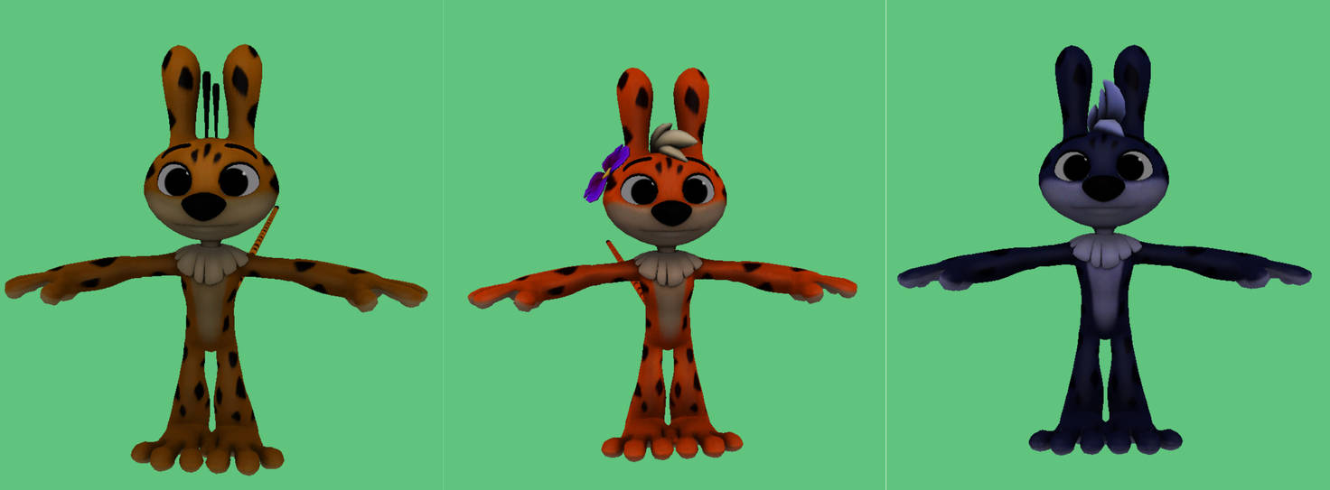 Marsupilami Game Main Characters 3D by SmakkoHooves on DeviantArt