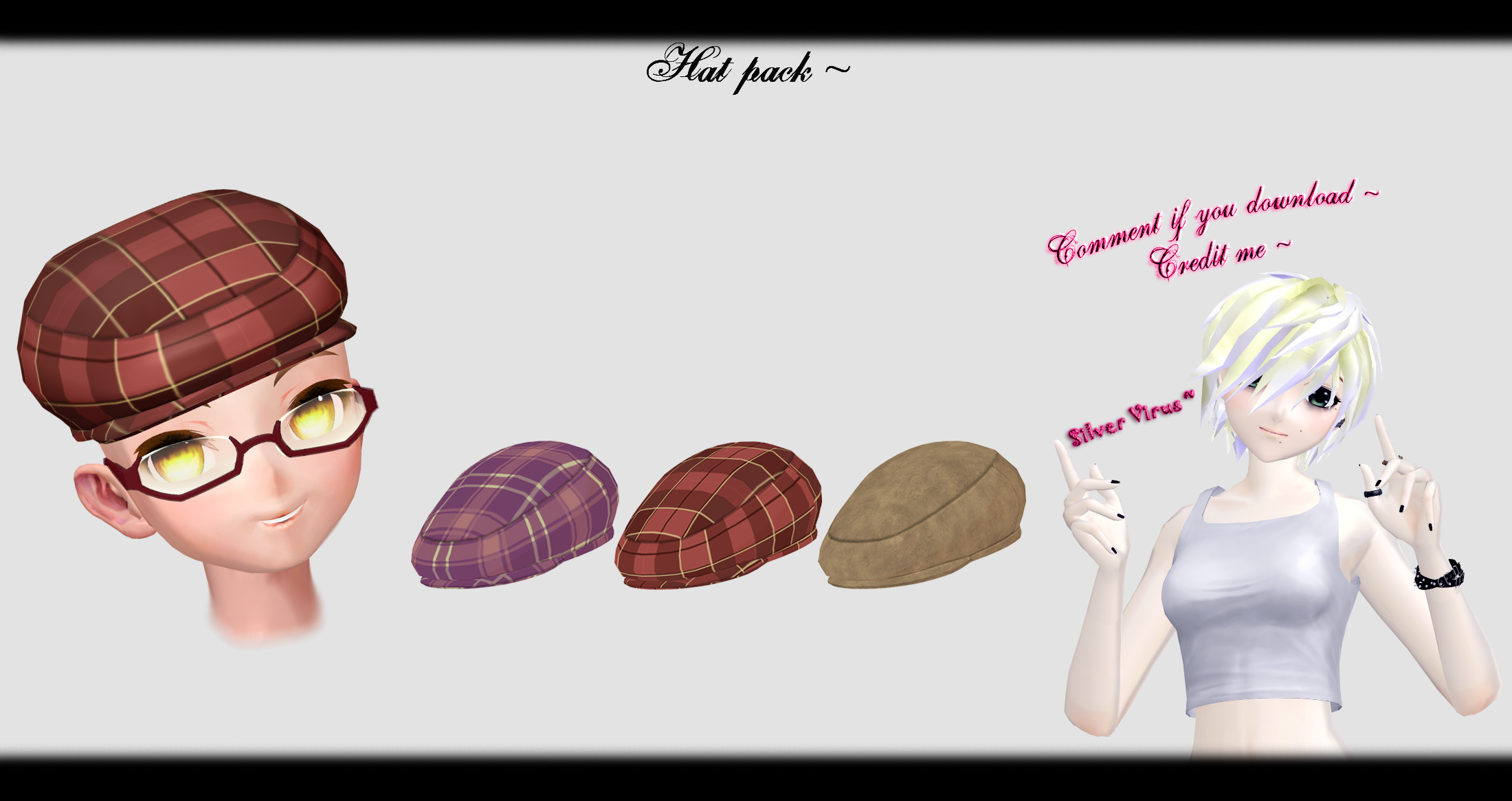[MMD] Hat Pack DL ~ by o-DSV-o on DeviantArt