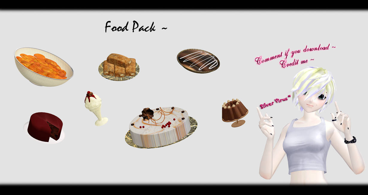 [MMD] Food Pack DL ~ by o-DSV-o on DeviantArt