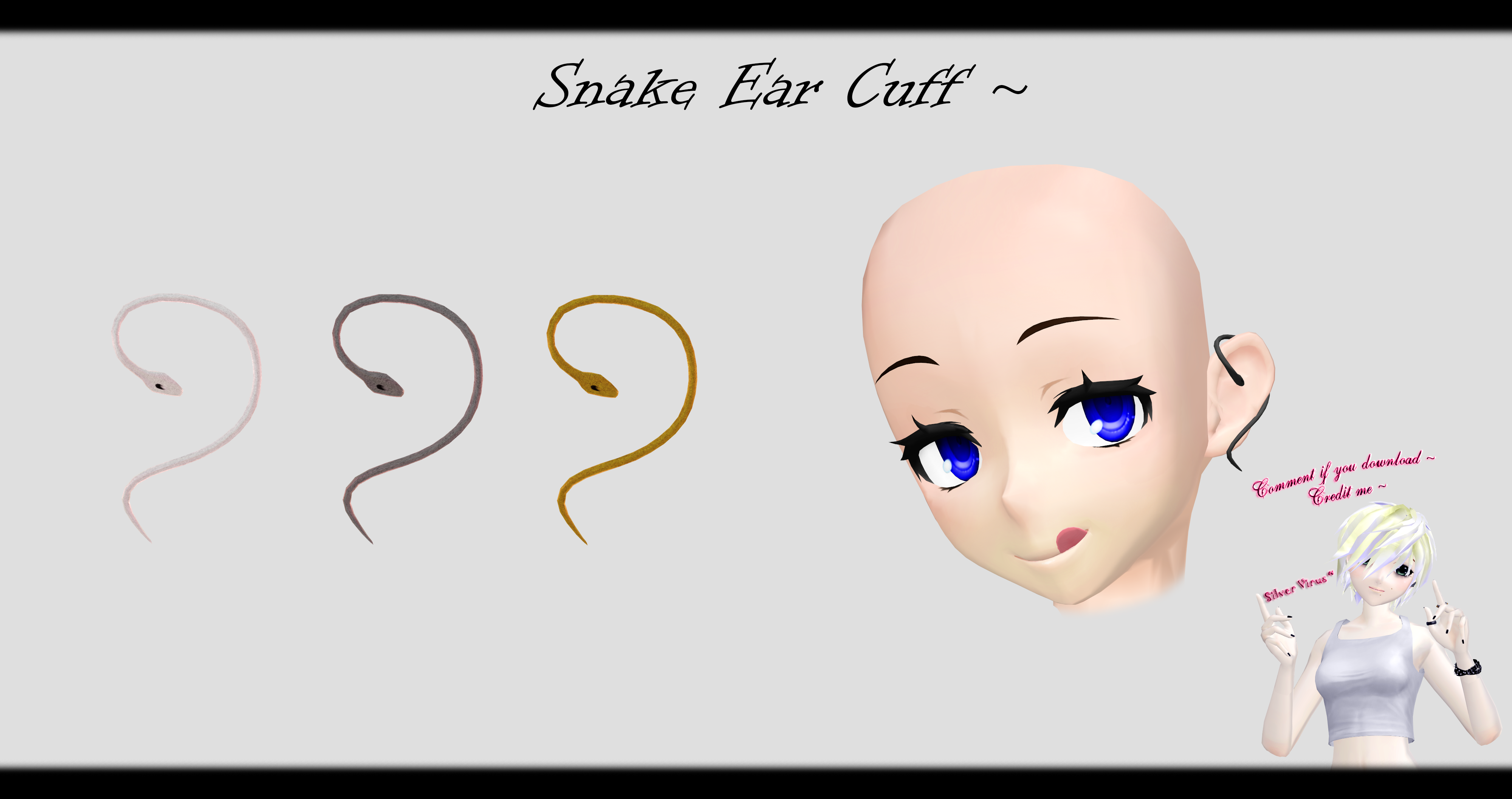 [MMD] Snake Ear Cuff DL ~ by o-DSV-o on DeviantArt