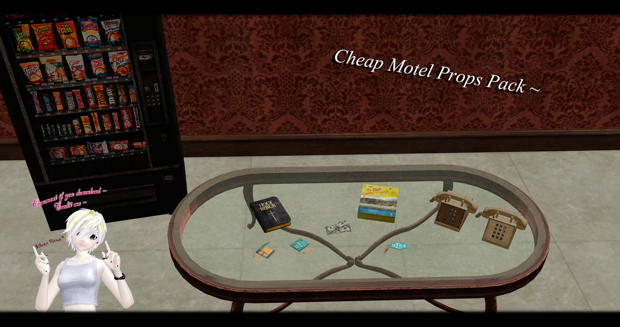 [MMD] Cheap Motel Props Pack DL ~ by o-DSV-o on DeviantArt