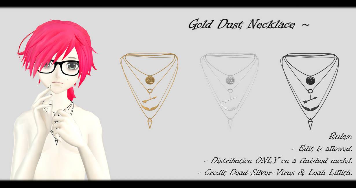Mmd Gold Dust Necklace Dl ~ By O Dsv O On Deviantart