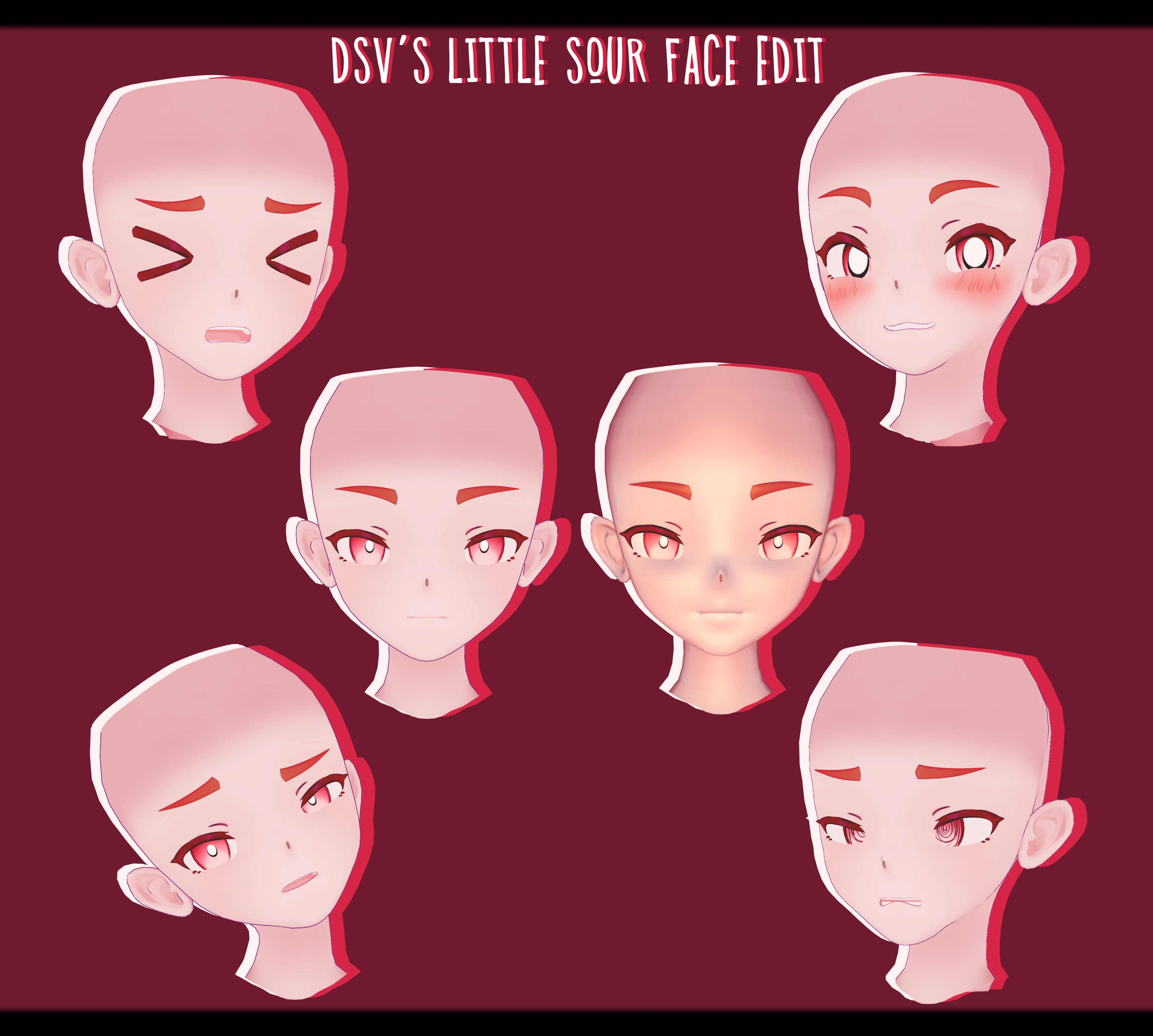 MMD] DSV's face edit #1 [Download] ~ by o-DSV-o on DeviantArt