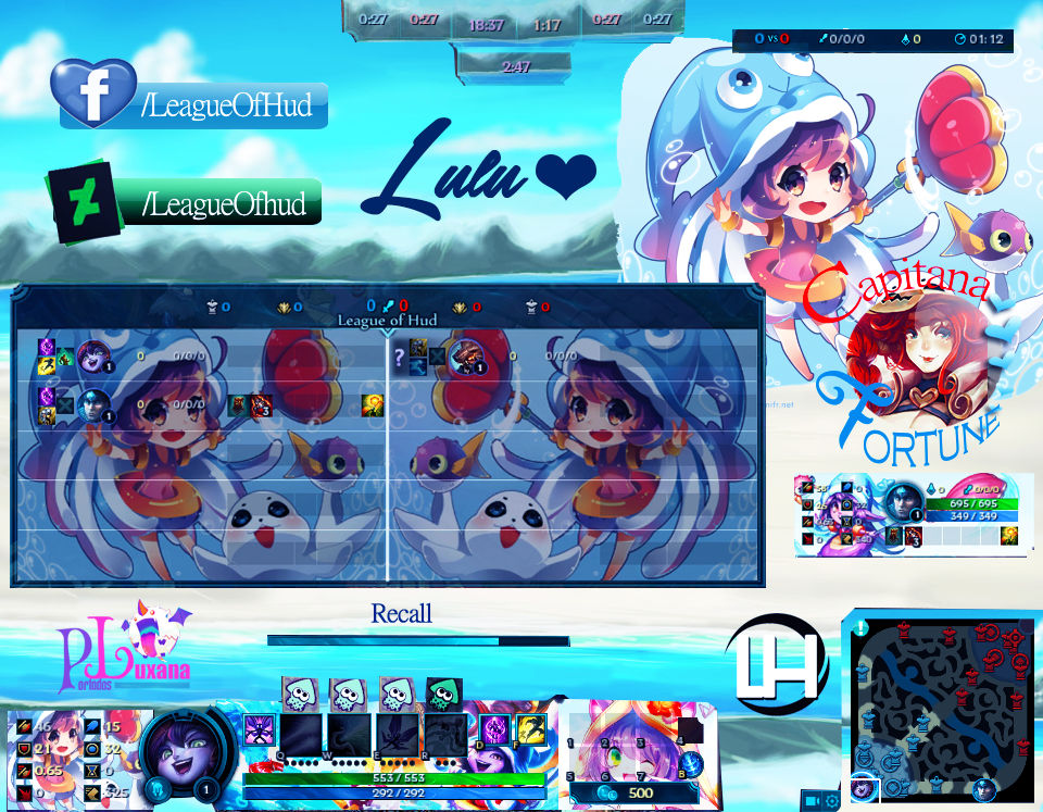 HUD Lulu Pool Party League of Legends by LeagueOfHud on DeviantArt