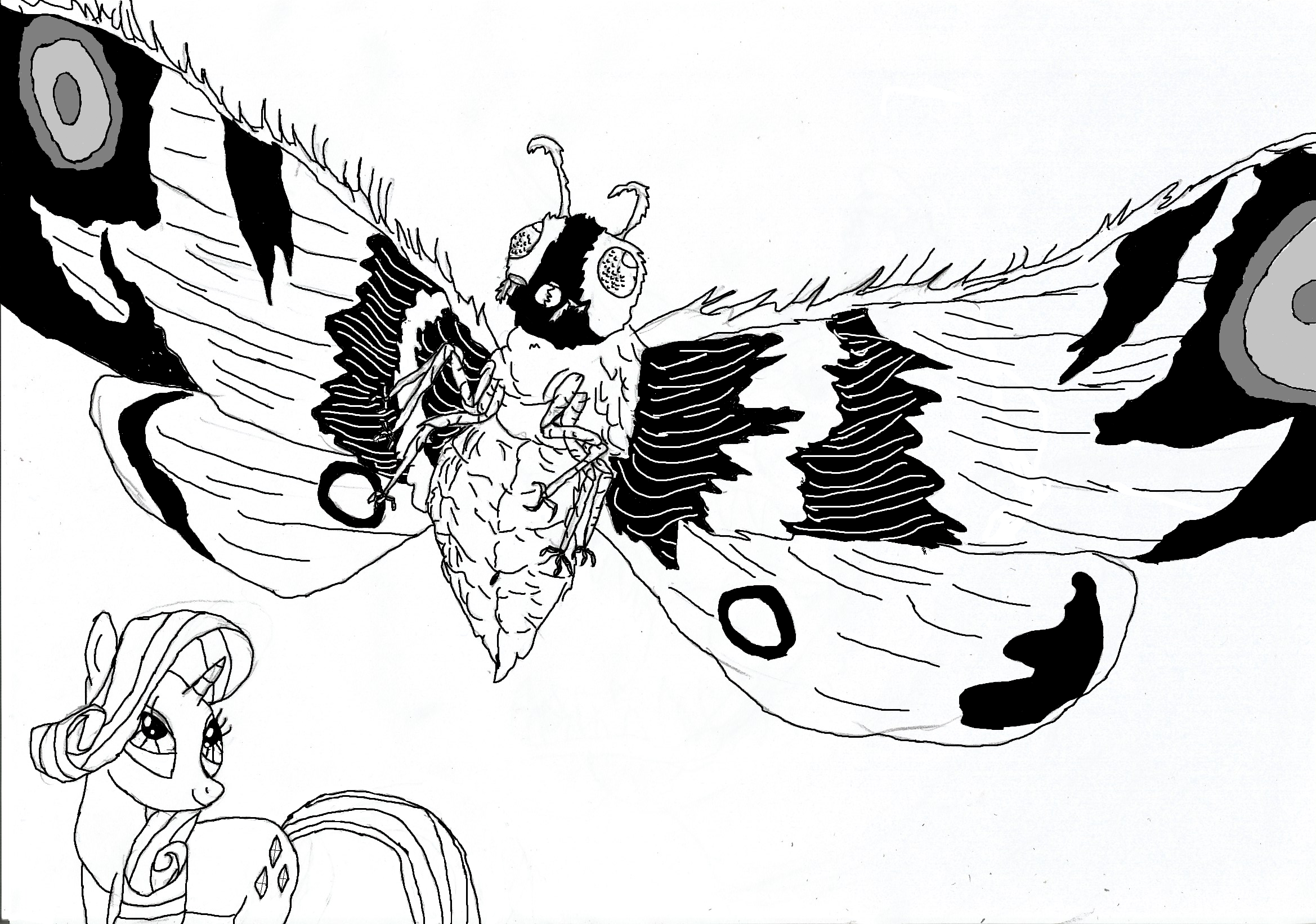 Rarity and Mothra by lazejovanov on DeviantArt
