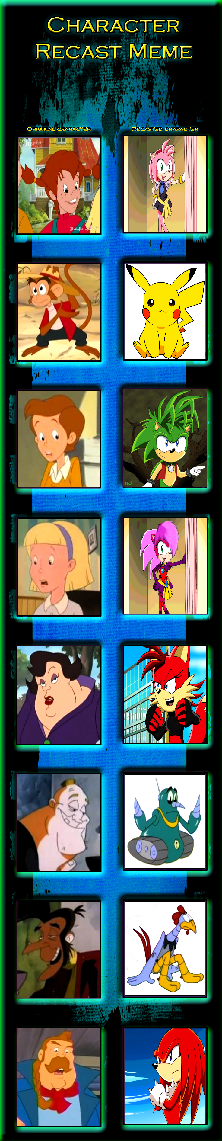 Amy Rose (Pippi Longstocking) Recast meme by fiddlerchipmunk on DeviantArt