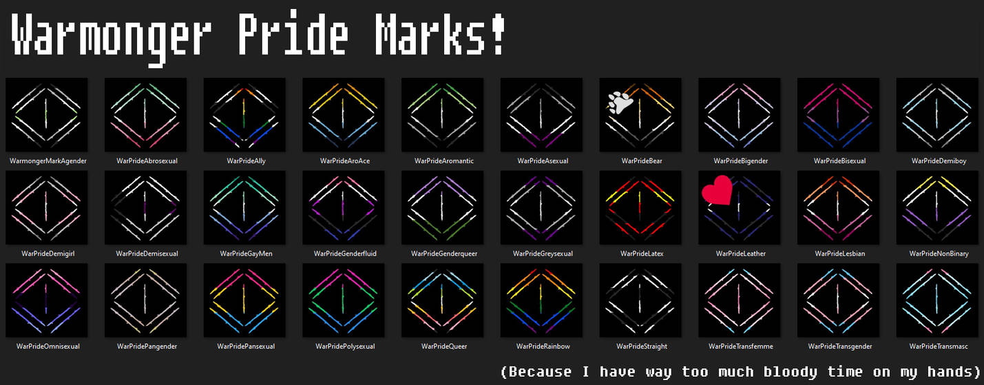 Warmonger Pride Marks Collection by MasterPerryMartin on DeviantArt
